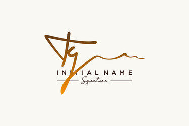 Initial tg signature logo template hand drawn Vector Image