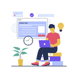 Toefl exam concept Royalty Free Vector Image - VectorStock