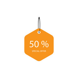 Sale tag price tag log design Royalty Free Vector Image