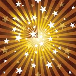 Light rays and stars Royalty Free Vector Image