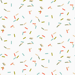 Confetti seamless white background Royalty Free Vector Image