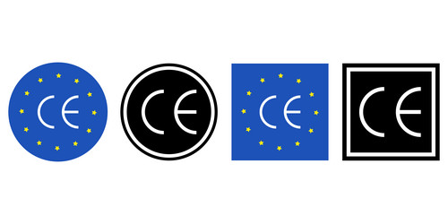 Euro standard europe ce marking sticker Royalty Free Vector