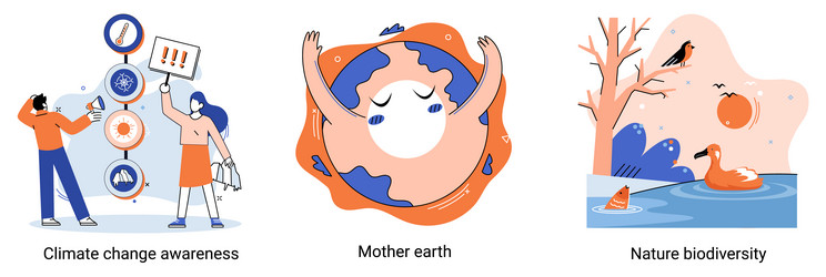 Change climate awareness saving planet mother Vector Image