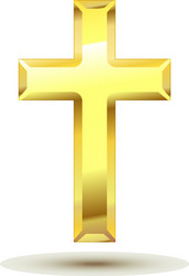 Gold cross Royalty Free Vector Image - VectorStock