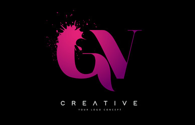 Pink jc brush stroke letter logo design Royalty Free Vector