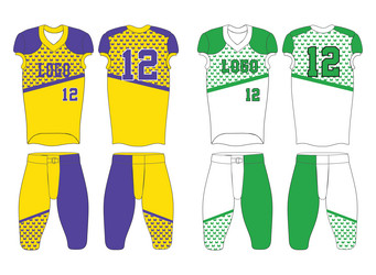 Custom design football uniforms Royalty Free Vector Image