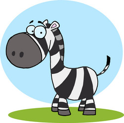 Zebra cartoon Royalty Free Vector Image - VectorStock