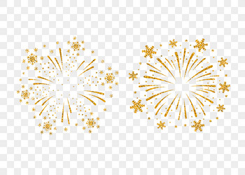 Set of isolated 3d fireworks or firecrackers Vector Image