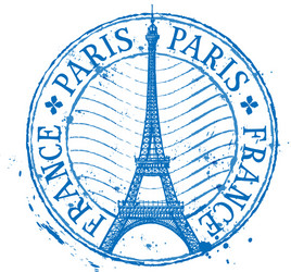 Paris logo design template eiffel tower Royalty Free Vector