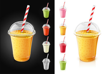 Plastic transparent cup Royalty Free Vector Image