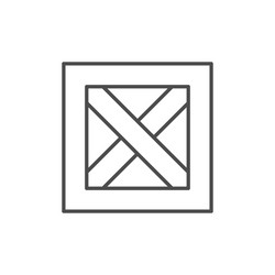 Packaging wooden crate cartoon Royalty Free Vector Image