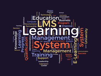 Word cloud background concept for learning Vector Image