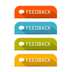 Feedback icons set isolated on white background Vector Image