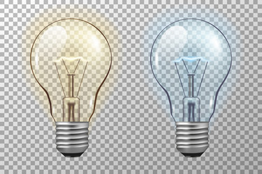3d realistic turning on light bulb icon Royalty Free Vector