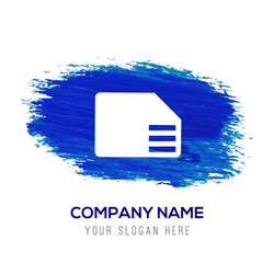 Sim card icon - blue watercolor background Vector Image