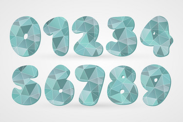 1 2 3 4 5 6 7 8 9 0 polygonal geometric numbers Vector Image
