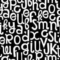 Random letters seamless pattern Royalty Free Vector Image