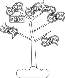 Money tree symbol Royalty Free Vector Image - VectorStock