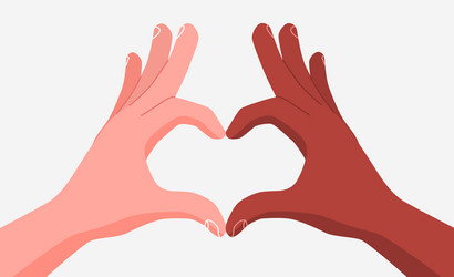 Friendship day friends forever heart shape hands Vector Image