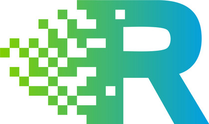 T letter pixel logo icon design Royalty Free Vector Image