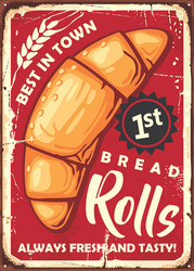 Wheat white bread flour retro sign Royalty Free Vector Image