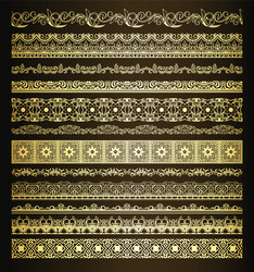 Gold borders Royalty Free Vector Image - VectorStock