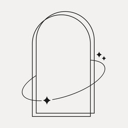 Frame arc oval round abstract minimalistic Vector Image