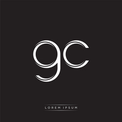 Gc logo letter initial logo designs template Vector Image