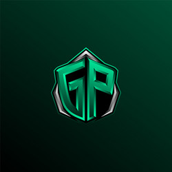 Initial gp logo design gp logo design Royalty Free Vector