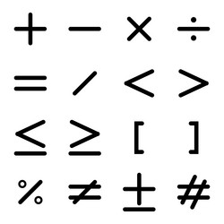 Mathematical Symbols Vector Images (over 55,000)
