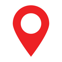 Black pin icon modern map marker symbol Royalty Free Vector