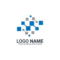 Abstract digital technology symbol logo design Vector Image