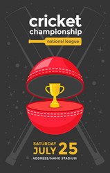 Creative cricket promotion poster deign Royalty Free Vector
