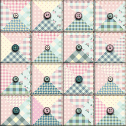 Geometric patchwork pattern of a squares Vector Image