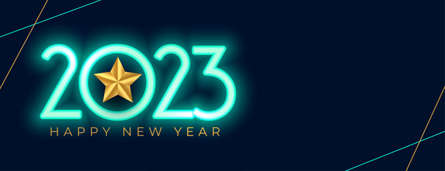 Happy new year 2023 poster with stars confetti Vector Image