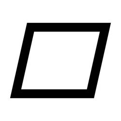 Parallelogram geometric shape element symbol Vector Image