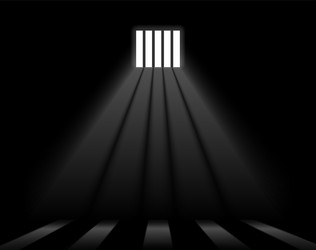 Jail cell bars isolated prison background Vector Image