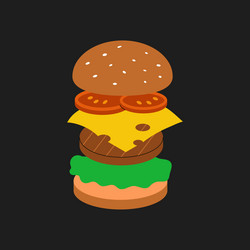Flying Burger Illustration Vector Images (over 840)