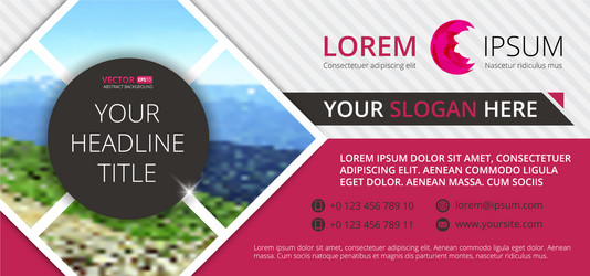 Business flyer design horizontal template Vector Image