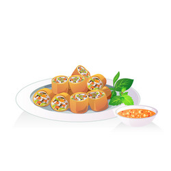 Spring roll Royalty Free Vector Image - VectorStock