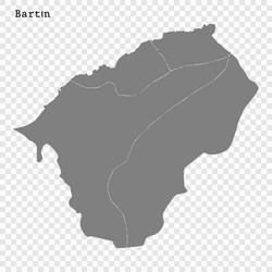 Bartin map turkey asia filled and outline map Vector Image