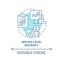 Service level solvency concept icon Royalty Free Vector