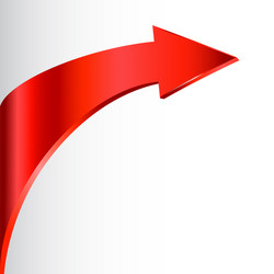 Red 3d down arrow with transparent shadow Vector Image