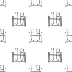 Conical flask outline pattern Royalty Free Vector Image