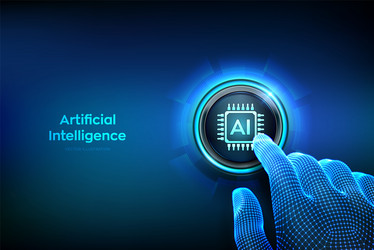 Ai artificial intelligence machine learning Vector Image