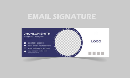Simple email signature or footer Royalty Free Vector Image