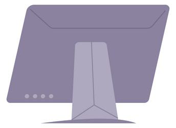Computer monitor rear view pc back icon Royalty Free Vector