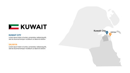 Hawalli map kuwait asia filled and outline map Vector Image