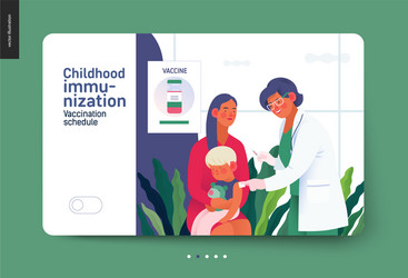 Childhood immunization - medical insurance web Vector Image