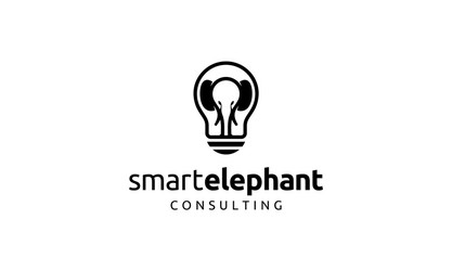 Elephant logo kids logo drawing Royalty Free Vector Image